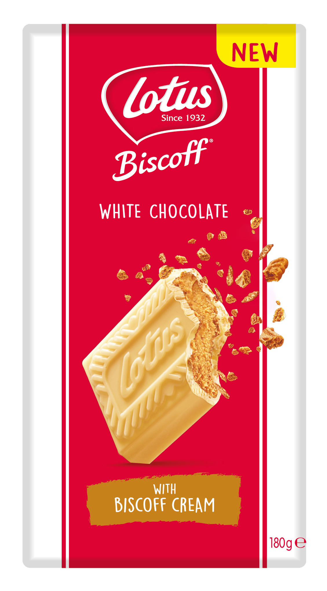 Lotus Biscoff launches new white chocolate crumb bar