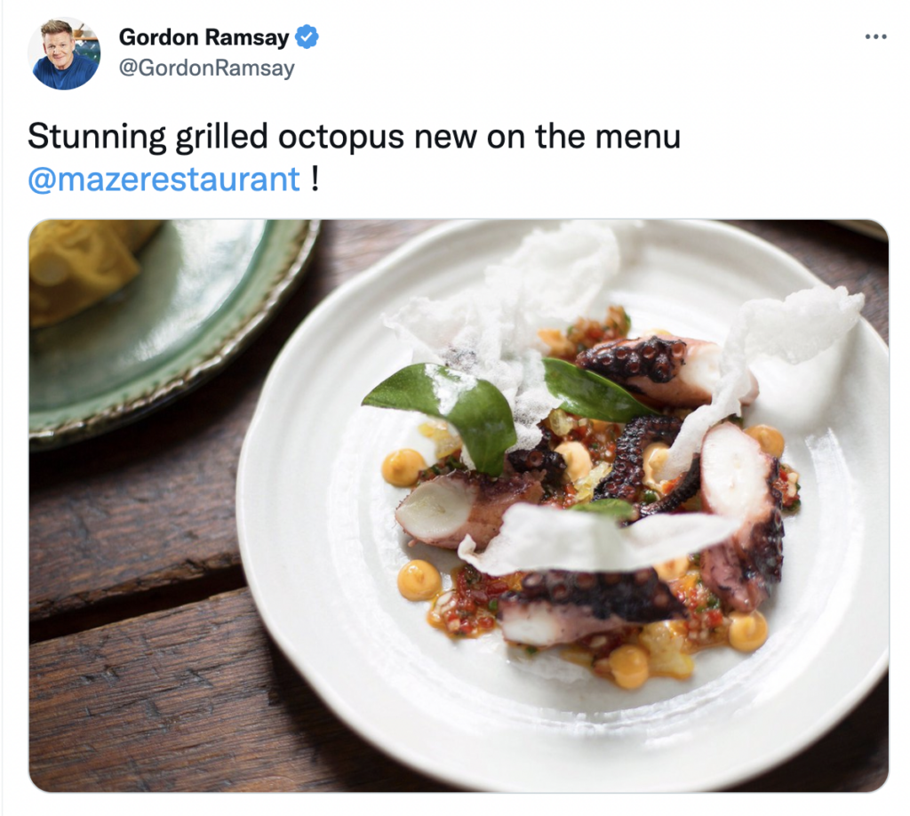 PETA say Gordon Ramsay 'basically a cannibal' for eating octopus