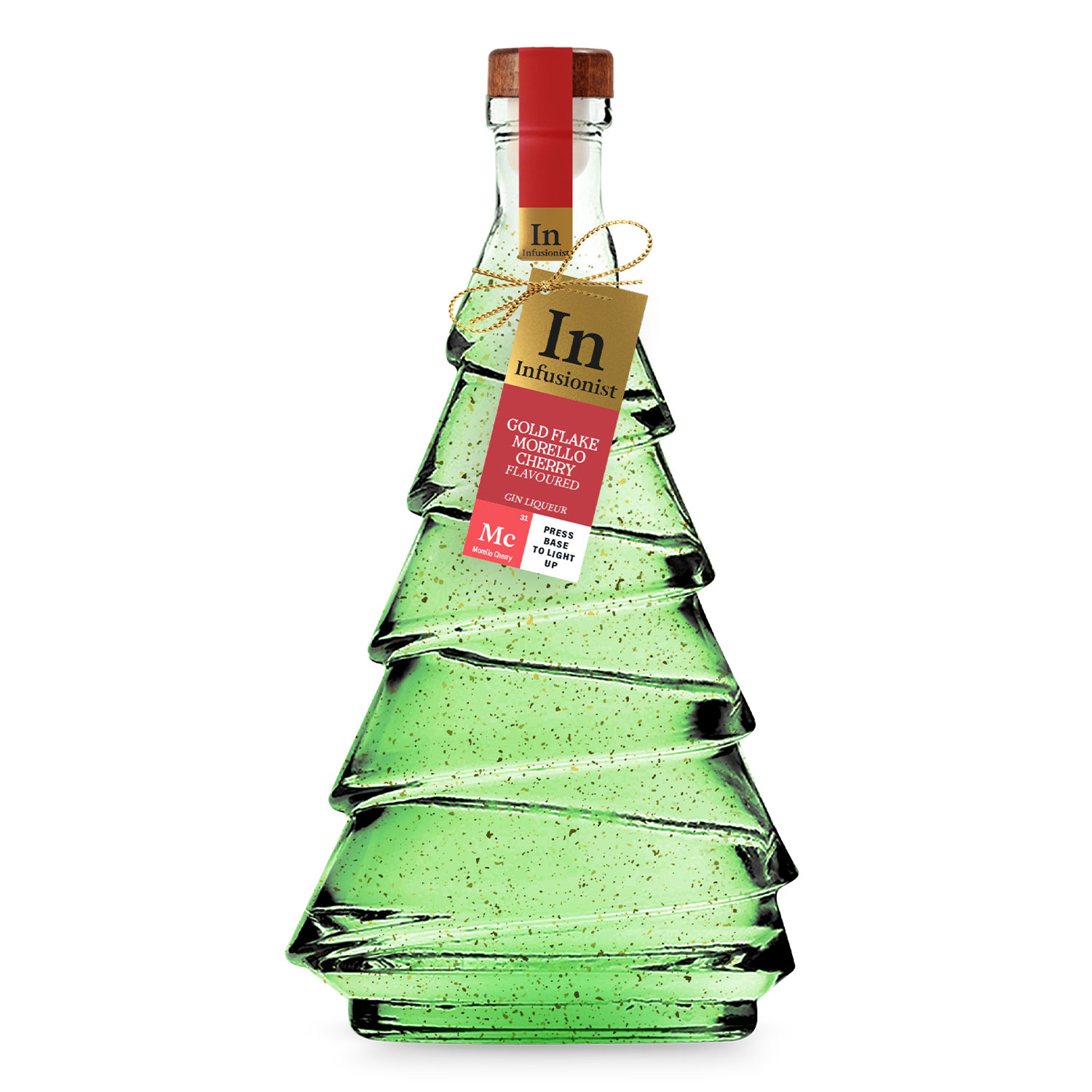 Aldi Christmas drinks 2022: Gold leaf gin in Christmas tree bottle