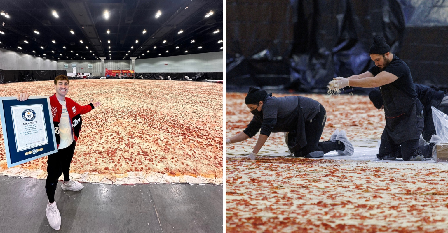Twisted | Pizza Hut creates the world's largest pizza with 68,000 slices