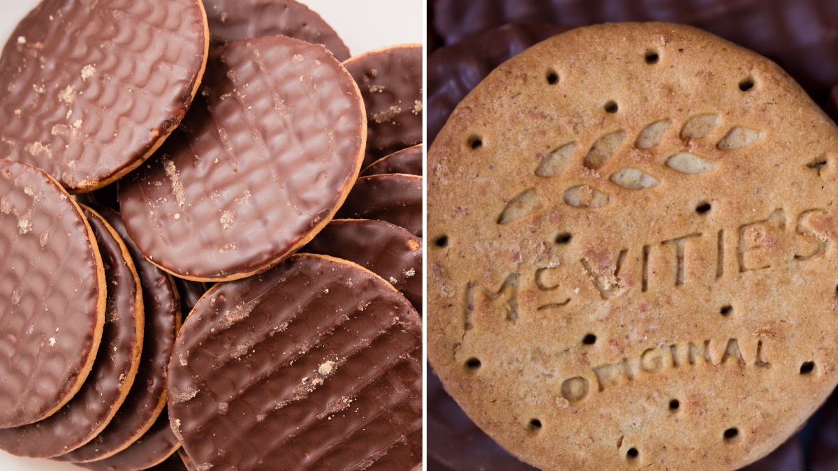 People are debating which side is the top of a chocolate digestive