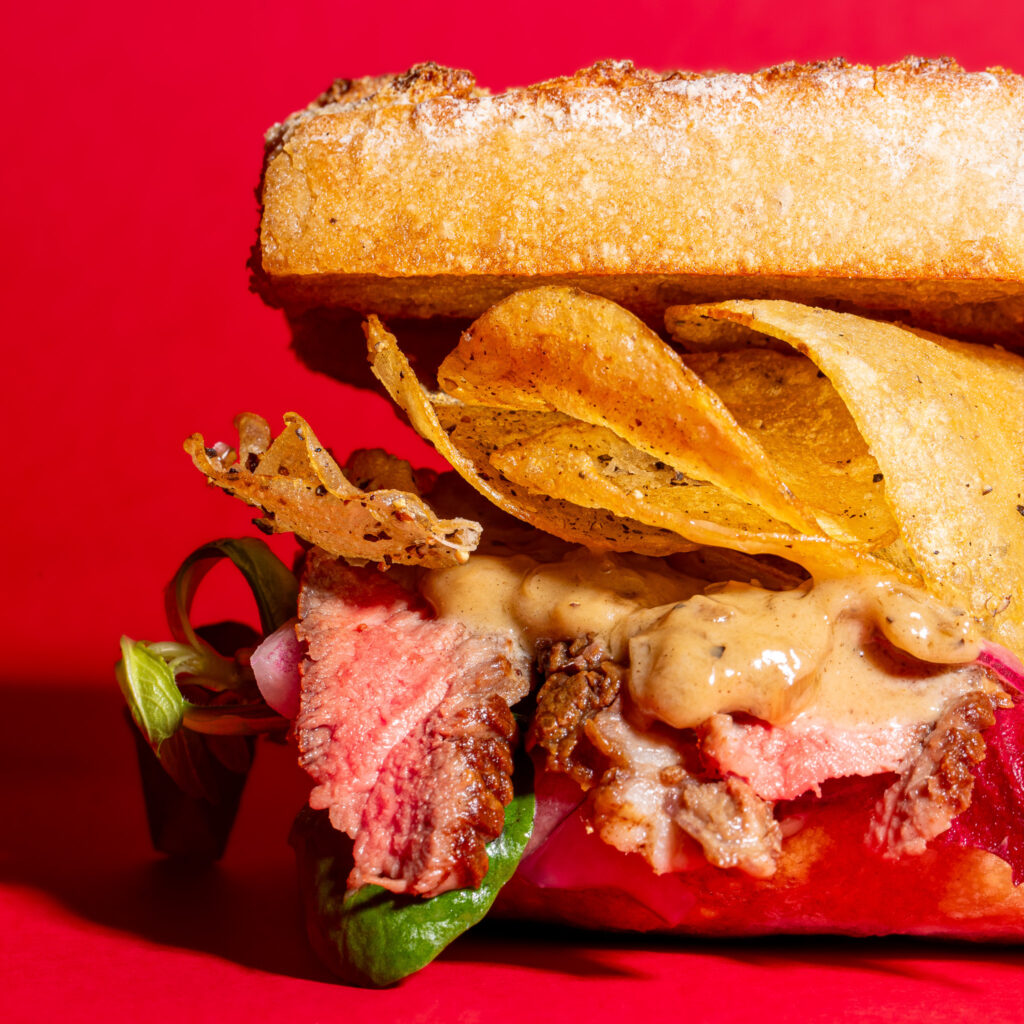Steak And Crisp Sandwich Twisted